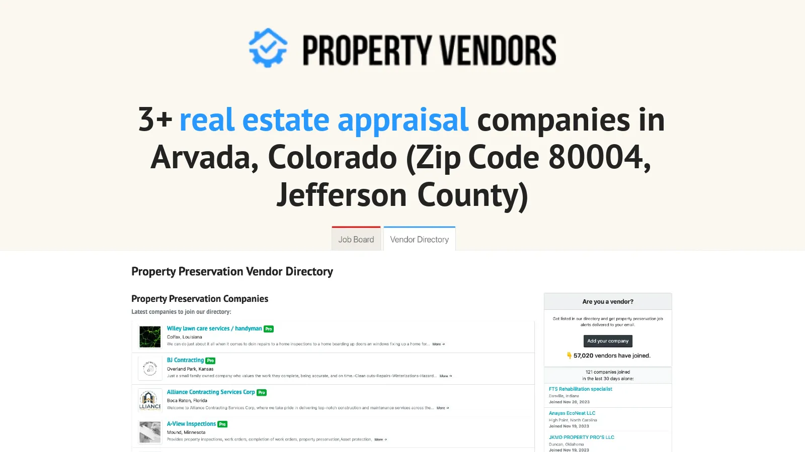 Property Appraisal Services in Arvada, Colorado (Zip Code 80004 ...