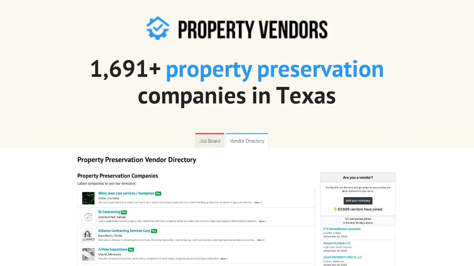 Property Preservation Services in Texas