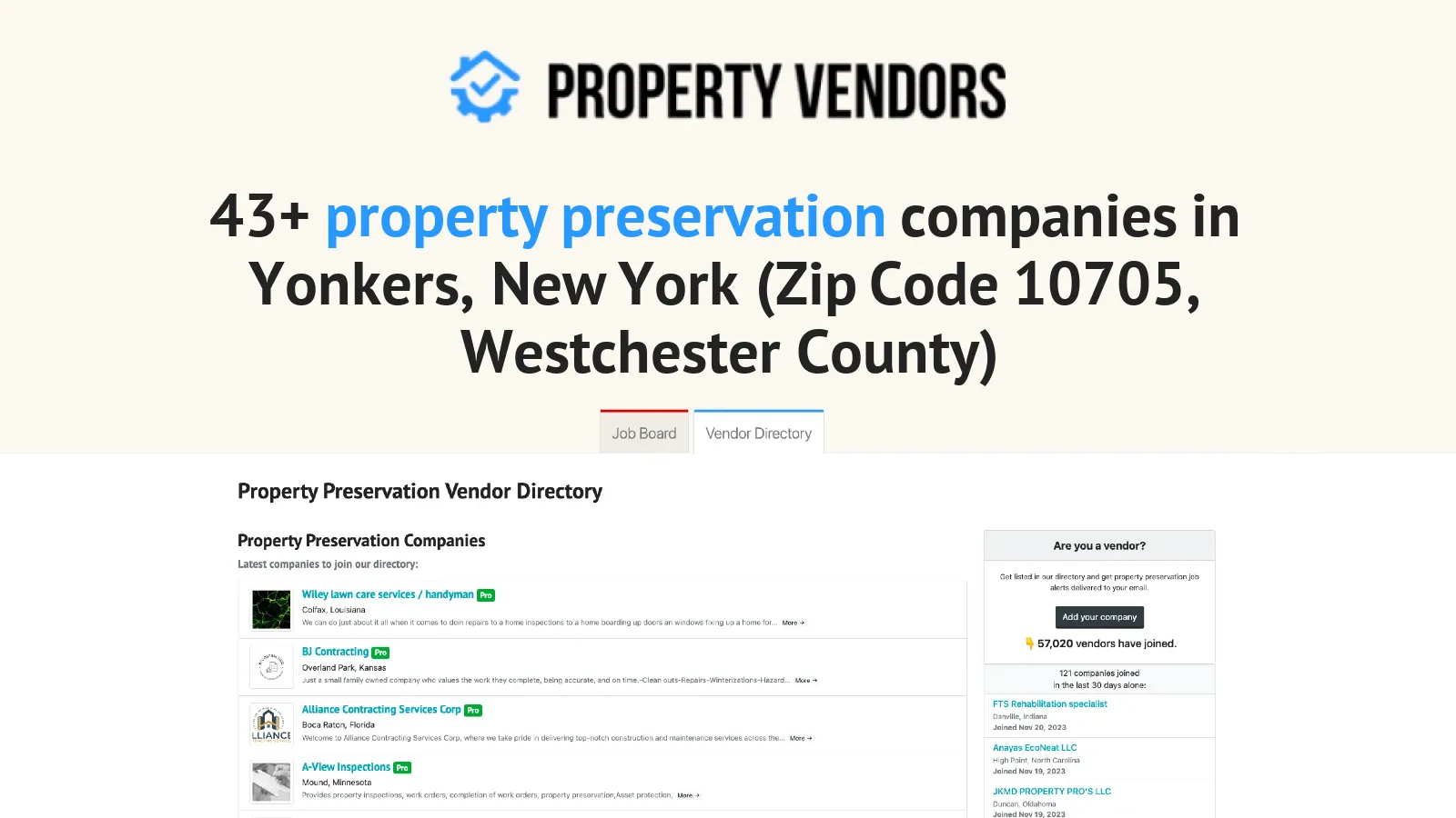 Property Preservation Services in Yonkers, New York (Zip Code 10705 ...